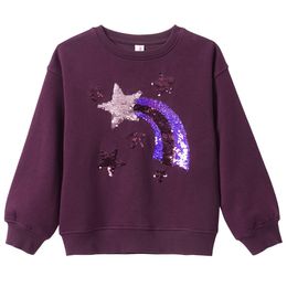 M&auml;dchen Sweatshirt mit Wendepailletten