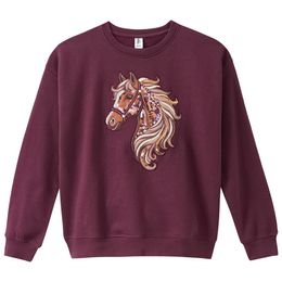 Yigga M&auml;dchen Sweatshirt mit Pferde-Motiv