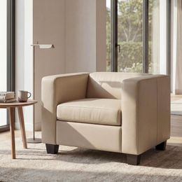 MCW Sessel Lille ~ Leder, creme