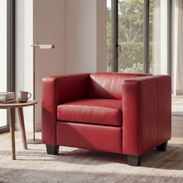 MCW Sessel Lille ~ Leder, rot