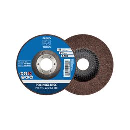 Pferd TOOLS POLINOX Vlies-Schleifdisc PNL &Oslash; 115 mm Bohrung-&Oslash; 22,23 mm A180 f&uuml;r Feinschliff und Finish (44692259)