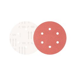 Pferd TOOLS Universal Korund Klettscheibe KSS &Oslash; 150 A120 6 Absaugl&ouml;cher f&uuml;r Exzenterschleifer (45017112)
