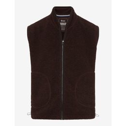 Brax Herren Weste Style WESLEY brownie, dunkelbraun, Gr. XL