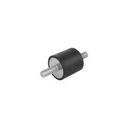 Kipp Gummipuffer Typ A Au&szlig;engewinde M08x23 &Oslash;30 H15 Stahl Elastomer Naturkautschuk (K0566.03001555)