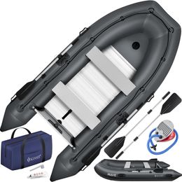 Kesser&reg; Schlauchboot f&uuml;r 2 - 4 Personen - WAVE Motor geeignet Freizeitboot Paddelboot Motorboot Angelboot - mit 1 - 2 Sitzb&auml;nken - Alu-Boden Paddel Pumpe Reparaturset & Tasche aufblasbar PVC