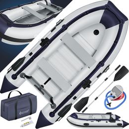 Kesser&reg; Schlauchboot f&uuml;r 2 - 4 Personen - WAVE Motor geeignet Freizeitboot Paddelboot Motorboot Angelboot - mit 1 - 2 Sitzb&auml;nken - Alu-Boden Paddel Pumpe Reparaturset & Tasche aufblasbar PVC