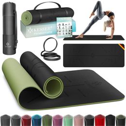 Kesser&reg; Gymnastikmatte mit Tragegurt rutschfest TPE Yogamatte Gepolstert & rutschfest Fitnessmatte , 183 x 61 Trainingsmatte f&uuml;r Fitness Sportmatte, Pilates & Gymnastik Workout extradick