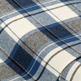 buttinette Baumwoll-Flanell "Karo", blau/wei&szlig;/dunkelblau