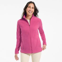 LANDS' END Anyweather Fleece-Jacke, Damen, size: regular, Rot, Polyester, by Lands' End