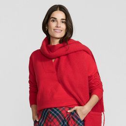 LANDS' END CashTouch Pullover mit V-Ausschnitt, Damen, size: regular, Rot, Baumwoll-Mischung/Polyester-Mischung/Nylon-Mischung, by Lands' End