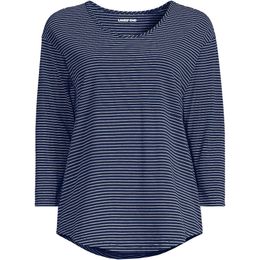 LANDS' END Flie&szlig;endes Shirt mit Ballettausschnitt f&uuml;r Damen, Damen, size: regular, Blau, Baumwoll-Mischung/Baumwolle Modal, by Lands' End
