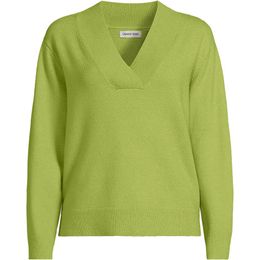 LANDS' END CashTouch Pullover mit V-Ausschnitt in Plus-Gr&ouml;&szlig;e, Damen, size: plus, Gr&uuml;n, Baumwoll-Mischung/Polyester-Mischung/Nylon-Mischung, by Lands' End
