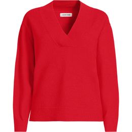 LANDS' END CashTouch Pullover mit V-Ausschnitt in Plus-Gr&ouml;&szlig;e, Damen, size: plus, Rot, Baumwoll-Mischung/Polyester-Mischung/Nylon-Mischung, by Lands' End