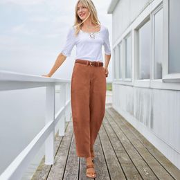 LANDS' END Barrel-Chinos High Waist f&uuml;r Damen, Damen, size: regular, Orange, Baumwolle/Elasthan, by Lands' End