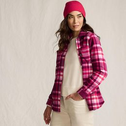 LANDS' END Anyweather Fleece-Hemdjacke f&uuml;r Damen in Petite-Gr&ouml;&szlig;e, Damen, size: petite, Lila, Polyester, by Lands' End