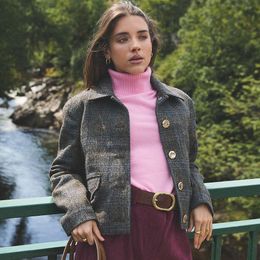 LANDS' END Harris Tweed Jacke, Damen, size: regular, Braun, Wolle, by Lands' End