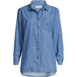 LANDS' END Jeansbluse aus Lyocell-Mix in Plus-Gr&ouml;&szlig;e, Damen, size: plus, Blau, by Lands' End