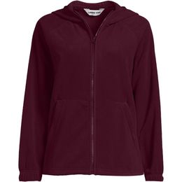 LANDS' END Anyweather Fleece-Jacke mit Kapuze f&uuml;r Damen, Damen, size: regular, Rot, Polyester, by Lands' End
