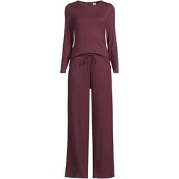 Pyjama-Set aus Viskose f&uuml;r Damen, Damen, size: regular, Rot, Viskose, by Lands' End