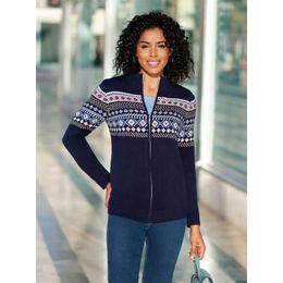 Jacquardstrickjacke