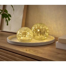 Tchibo - 2 LED-Glaskugeln - transparent