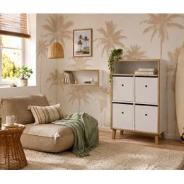 Tchibo - Wandregal &raquo;Lucka&laquo; - 60x15,7x23,2cm - braun -