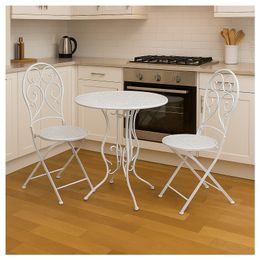 HTI-Living Essgruppe 3-teilig Lani Wei&szlig;