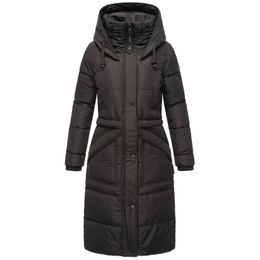 Marikoo Damen Winter Steppmantel Stepp Jacke Mantel Parka warm mit Stehkragen & Kapuze Ayumii