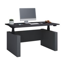 Vcm H&ouml;henverstellbarer Schreibtisch, stufenlos 71-120 cm elektrisch h&ouml;henverstellbar, Computerisch Ma&szlig;e 140x80, B&uuml;rotisch Salia