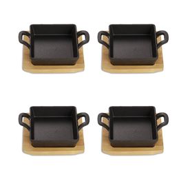 ECHTWERK EW-GE-1342-4 Quadratische Servierschale, 12,6 x 18,5 x 3,6 cm