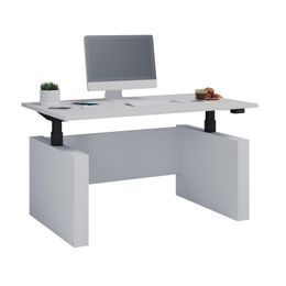 Vcm H&ouml;henverstellbarer Schreibtisch, stufenlos 71-120 cm elektrisch h&ouml;henverstellbar, Computerisch Ma&szlig;e 140x80, B&uuml;rotisch Salia