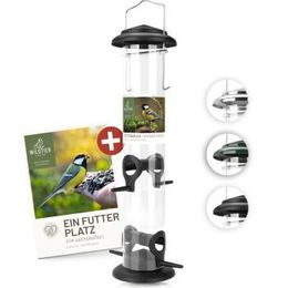 wildtier liebe Futters&auml;ule f&uuml;r Samen, K&ouml;rner & Kerne 38cm, Schwarz