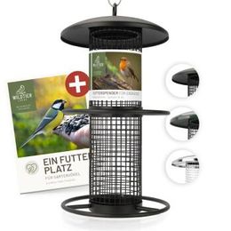 wildtier liebe Futterspender f&uuml;r Erdn&uuml;sse 26cm, Schwarz