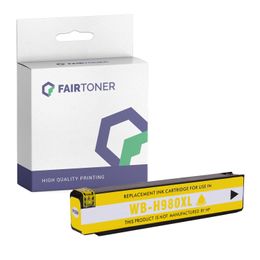 FairToner Kompatibel f&uuml;r HP OfficeJet Enterprise Color X 555 dn (D8J09A / 980) Druckerpatrone Gelb