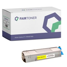 FairToner Kompatibel f&uuml;r OKI C 5900 DN (43324421) Toner Gelb XL