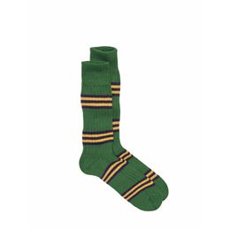 Corgi Herren Wales-Streifen-Socke Gr&uuml;n 80 % Wolle, 20 % Baumwolle