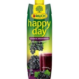 happy day Fruchtsaft, Schwarze Johannisbeere, 6 x 1 l