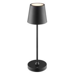 Brilliant Tischleuchte Elora LED Akku, 220lm, 2700K, 37 cm, Wireless Charging, schwarz