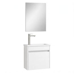 Vcm 3-tlg Set, Waschplatz f&uuml;r G&auml;ste WC, schmales G&auml;stebad, Waschtisch Toilette, Badm&ouml;bel Badezimmer Set - Hagolo