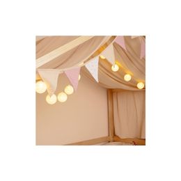 Home Deluxe Wimpelkette Musselin LINDO - Creme