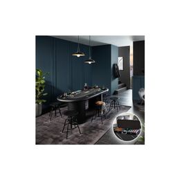Home Deluxe Pokertisch mit LED-Beleuchtung inkl. Pokerkoffer CASINO - F&uuml;r 9 Personen