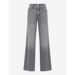 Brax Damen Five-Pocket-Hose Style MAINE USED GREY, denim grau, Gr. 46K