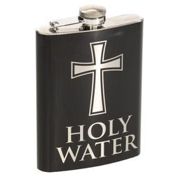 buttinette Flachmann "Holy Water", schwarz
