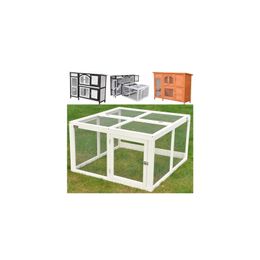 nanook Freigehege f&uuml;r Hasenstall Jumbo weiss 96x100x55cm