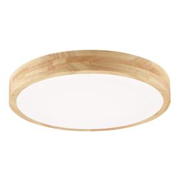 Brilliant LED Deckenleuchte Moreen G81105/75 Badezimmer , Wohnzimmer , K&uuml;che , Arbeitszimmer , Schlafzimmer Metall/Holz/Kunststoff Outdoor , Indoor Decke braun - LED fest integriert