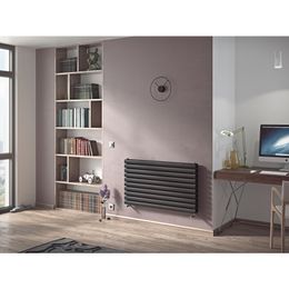 XIMAX Raumheizk&ouml;rper Fortuna Duplex horizontal 584 mm x 1200 mm 1204 Watt Anthrazit RAL 7016