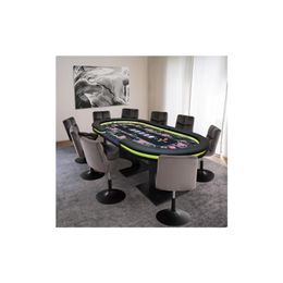 Home Deluxe LED Pokertisch FLUSH - F&uuml;r 9 Personen
