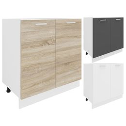 Vcm K&uuml;chenschrank Ma&szlig;e ca. H. 82 x B. 80 x. T. 46 cm Unterschrank mit zwei Dreht&uuml;ren K&uuml;chenm&ouml;bel - Esilo