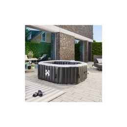 Home Deluxe Outdoor Whirlpool DROP inkl. Abdeckung - ?185 cm Schwarz f&uuml;r 6 Personen