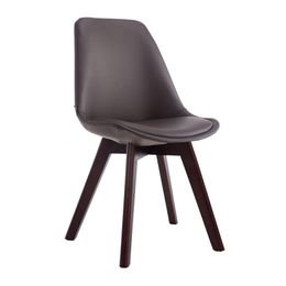 CLP Esszimmerstuhl MANADO mit Kunstlederbezug Lehnstuhl mit Holzgestell Polsterstuhl in verschiedenen Farben erh&auml;ltlich Sitzh&ouml;he 47 cm